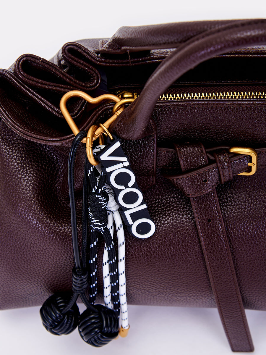 Black Charms with Cords and Logo | Vicolo